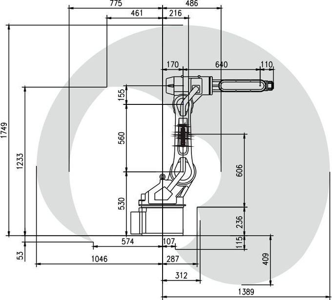 RB08 GSK Robot Six Axis Industrial Robotic Manipulator Arm